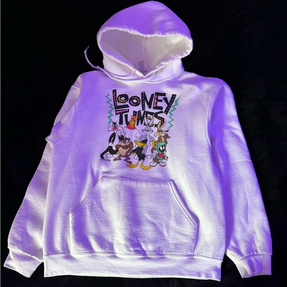 Jeezer | Other | Looney Tunes Hoodie Vintage White Graphic | Poshmark